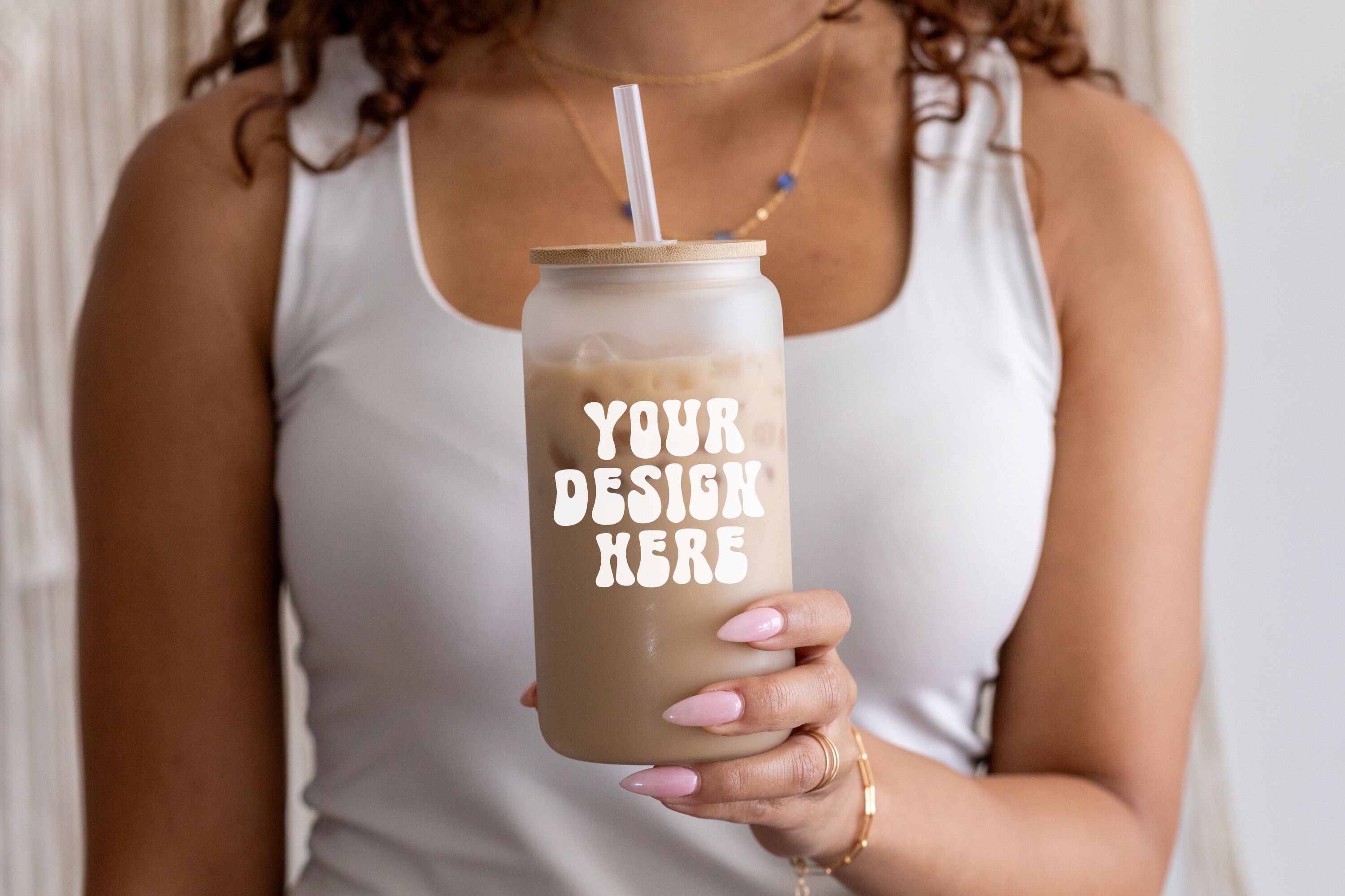 16oz Libbey Glass Can Mockup, Glass Beer Can Mock-up, Libby Mockup ...