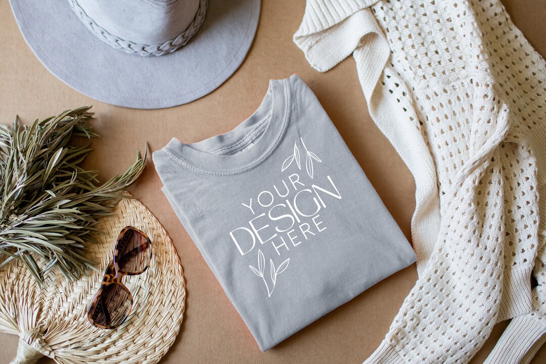 Granite Comfort Colors Mockup, Comfort Colors 1717 Mockup, Comfort ...