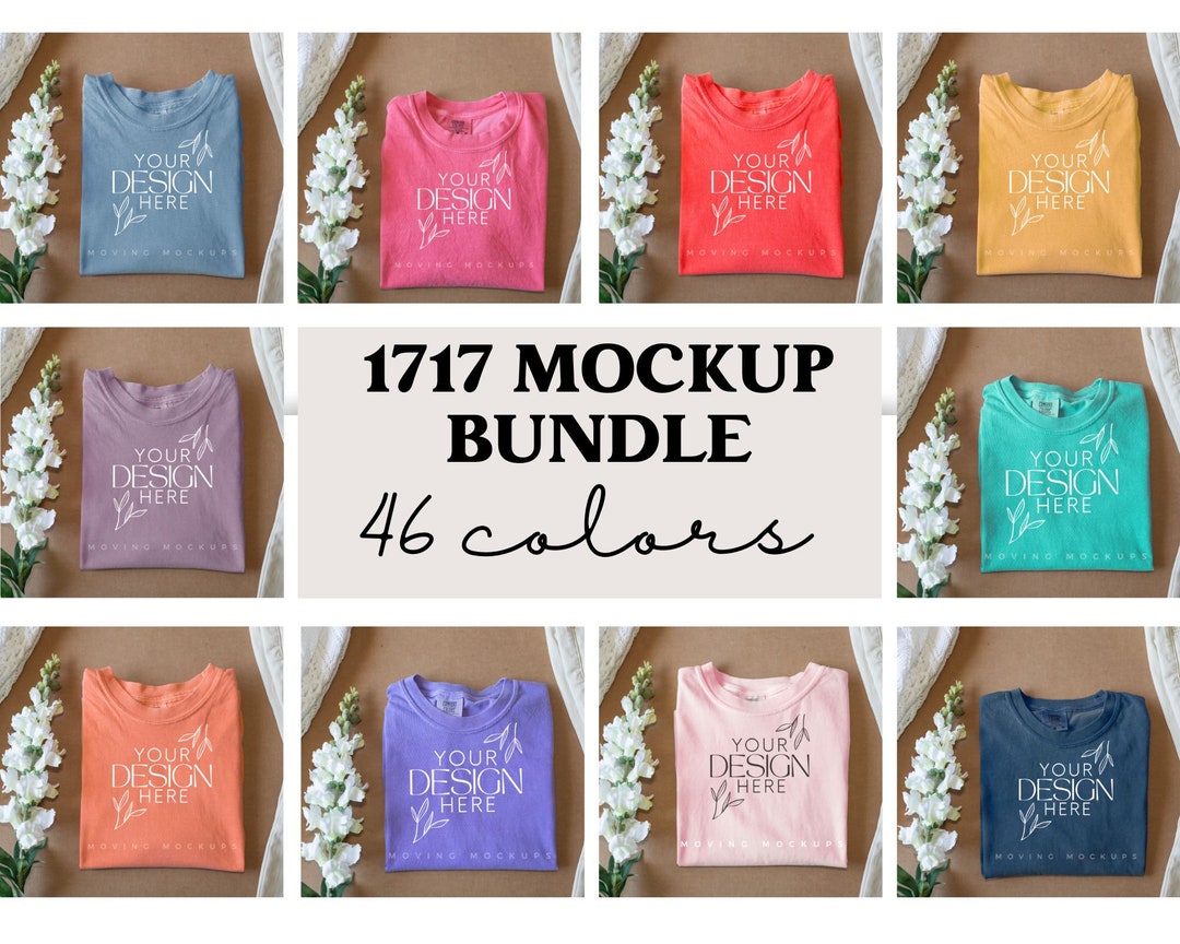 Comfort Colors 1717 Mockup Bundle, Minimal Oversized T Shirt Mocks ...