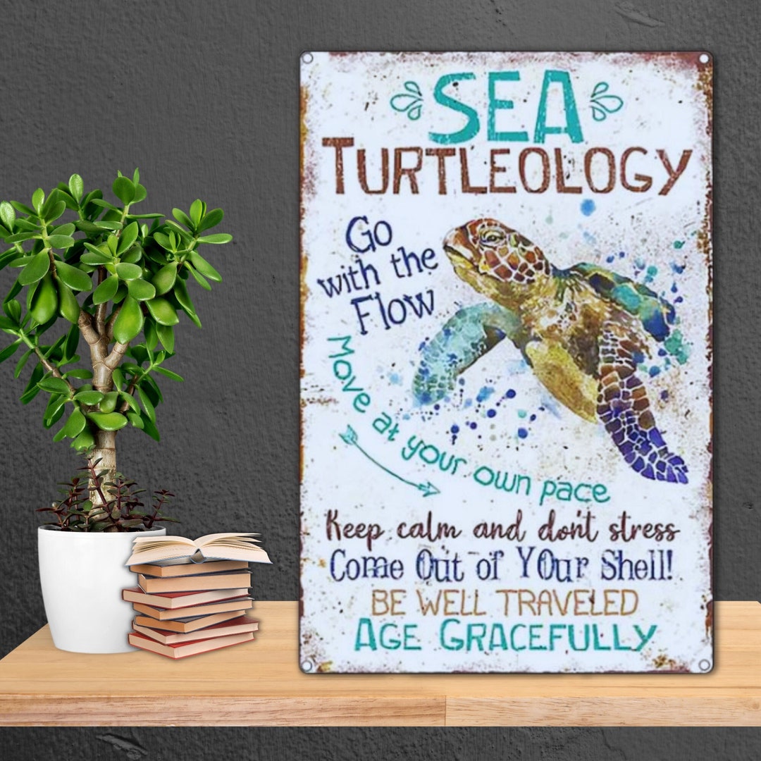 Sea Turtle Sign Sea Turtle Decor Beach Sign Turtle Signs - Etsy