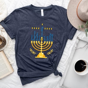 Hanukkah Menorah T-shirt, Chanukah Shirt, Festival of Lights Shirt ...