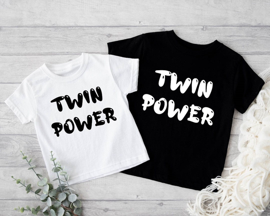 Twin Power Shirts, Twins Birthday Gift Shirt, Matching Identical ...
