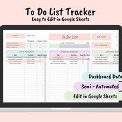 Task Tracker Spreadsheet Google Sheets to Do List Planner Spreadsheet ...