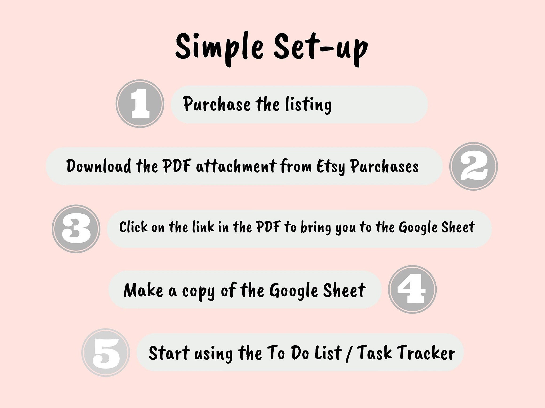 To Do List Task List Google Sheets Template Editable Checklist Priority ...