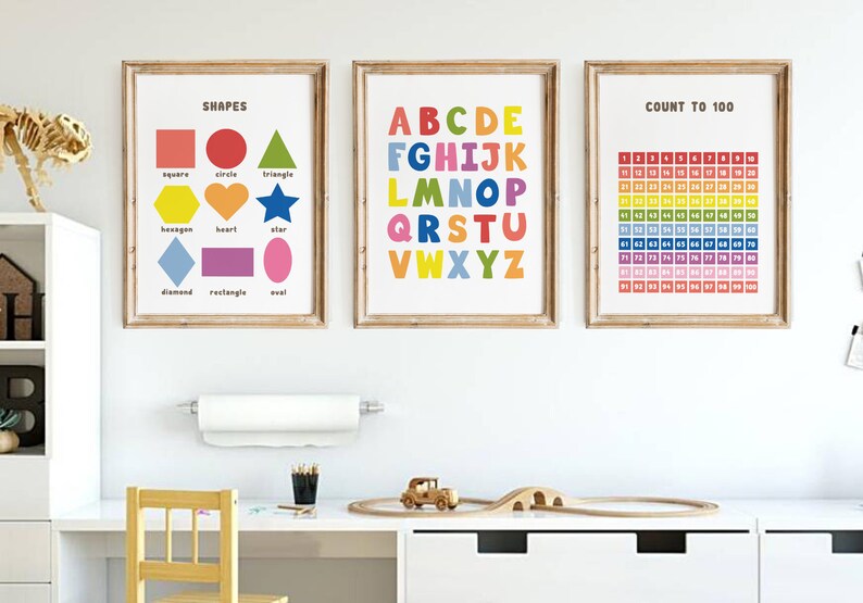Set of 12 Educational Posters, Classroom Decor, Homeschool Printable ...