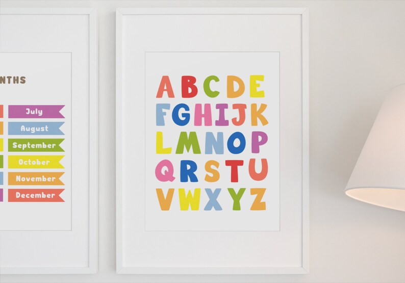 Set of 12 Educational Posters, Classroom Decor, Homeschool Printable ...