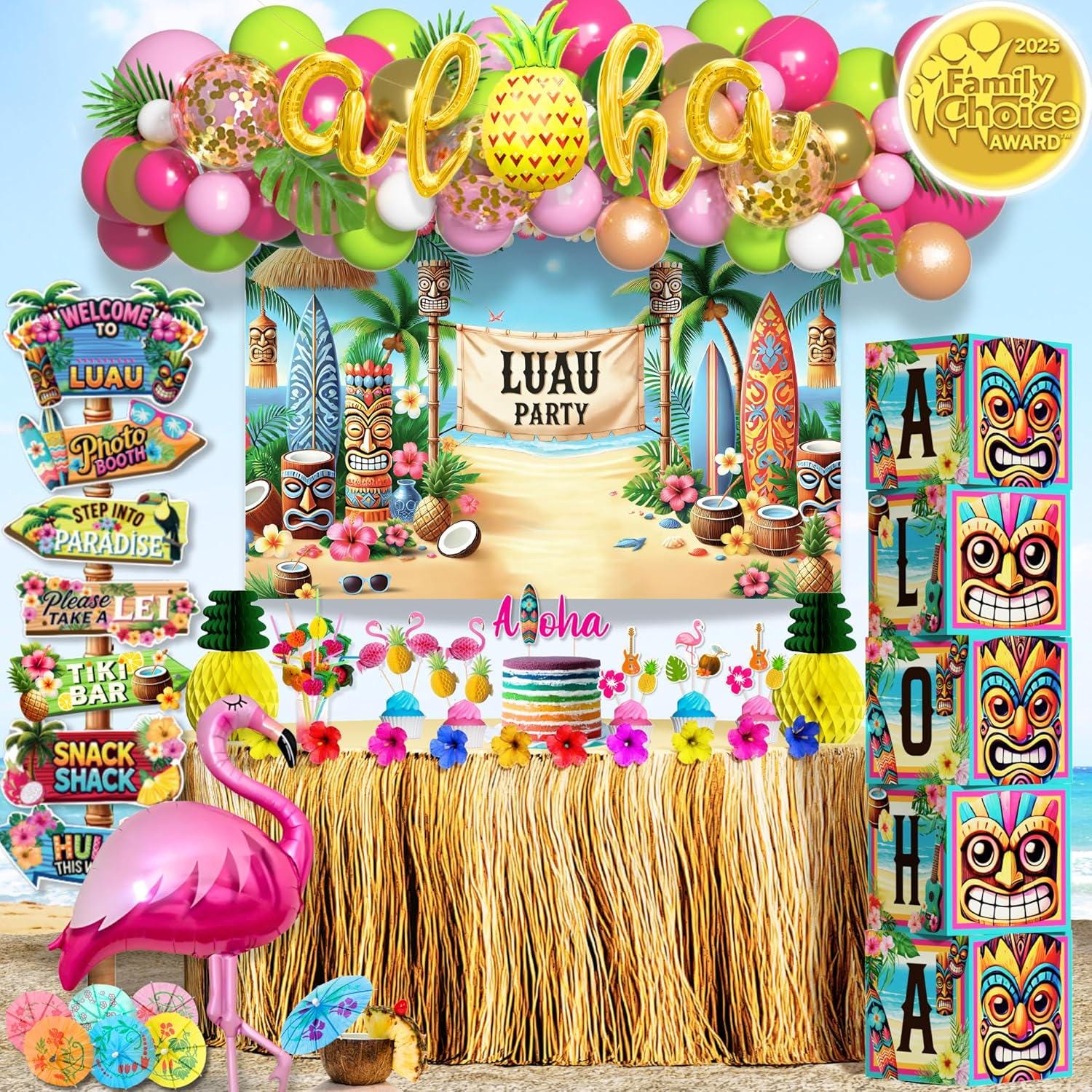 Luau Party Decorations Set – Hawaiian Birthday Party Decor - Etsy