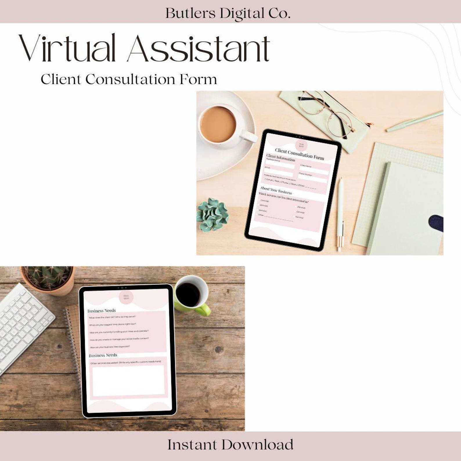 Client Consultation Form Template for Virtual Assistants (editable ...