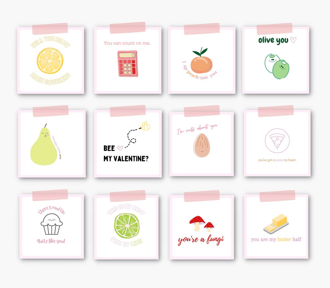 Digital Printable Valentines Day Cards | Minimal Valentines | All Ages ...