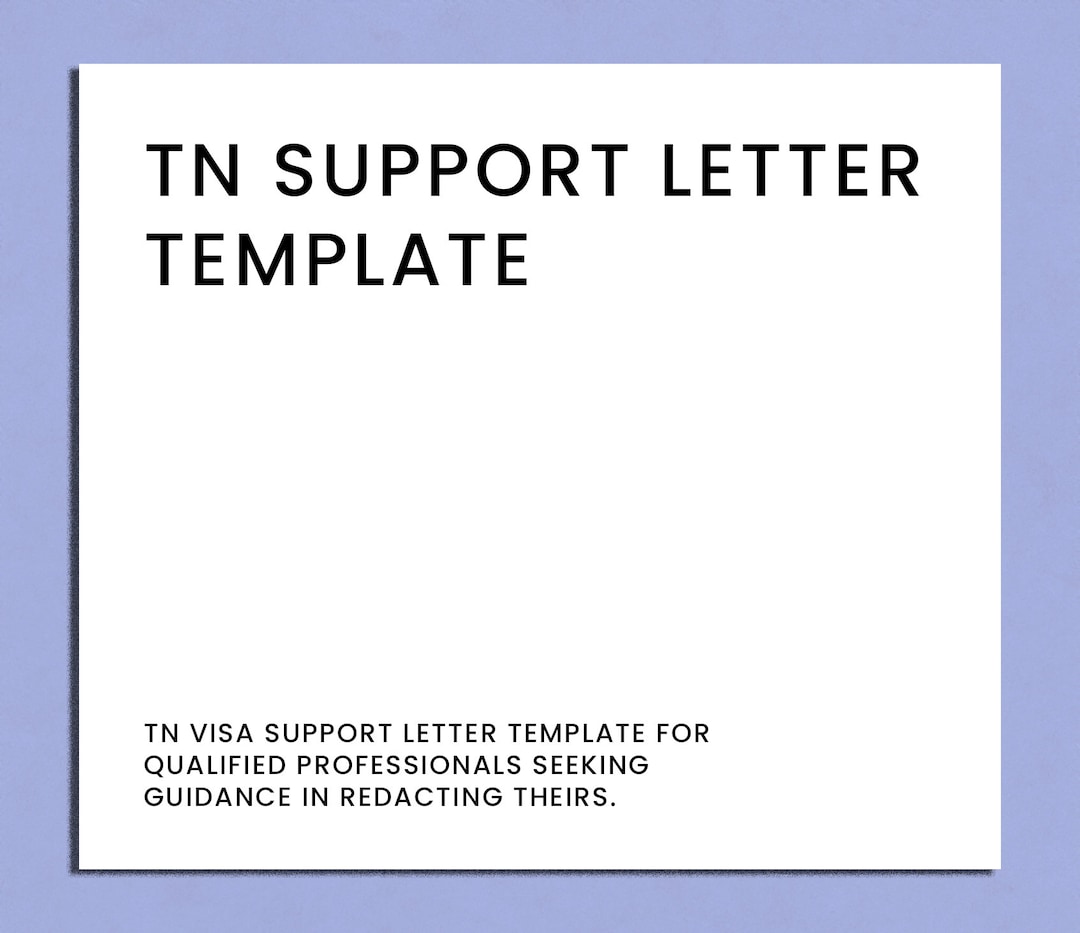 TN VISA Support Letter TEMPLATE Etsy tn-visa-support-letter-template-etsy