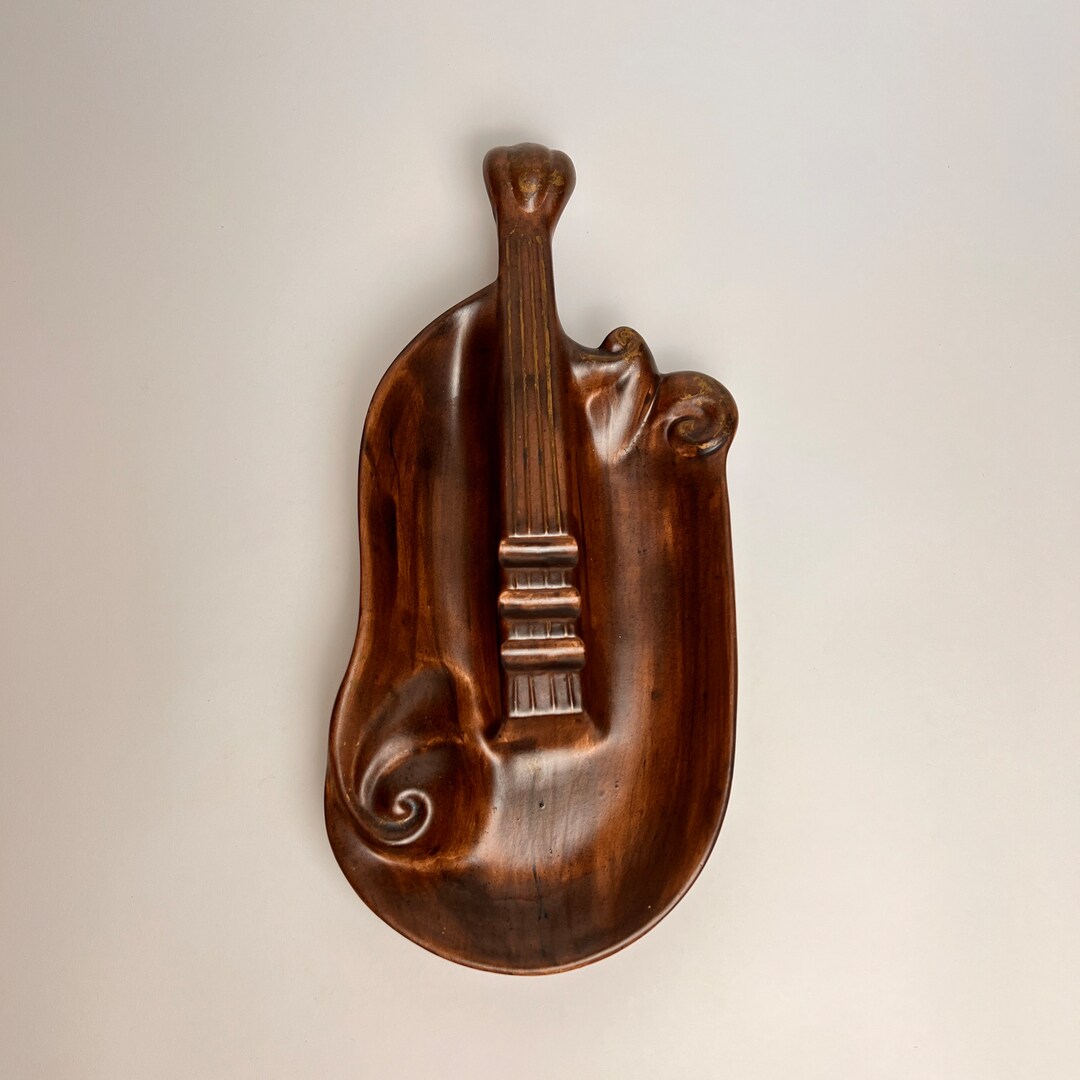 Vintage 1965 Decorative Hand Painted Ceramic Violin Shaped - Etsy