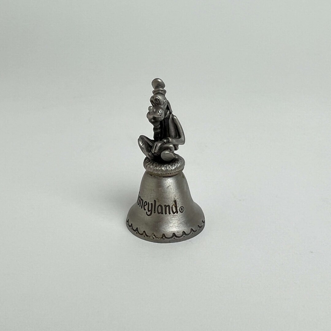Vintage 1980’s Walt Disney World Miniature Goofy Bell. Silver Pewter ...