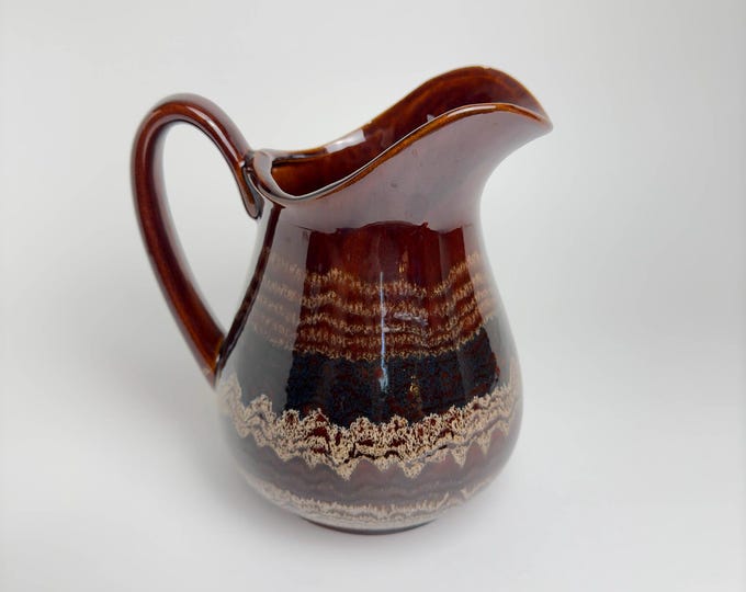 Vintage Royal Haeger Pitcher With Brown and Black Dripped Glaze. Made ...