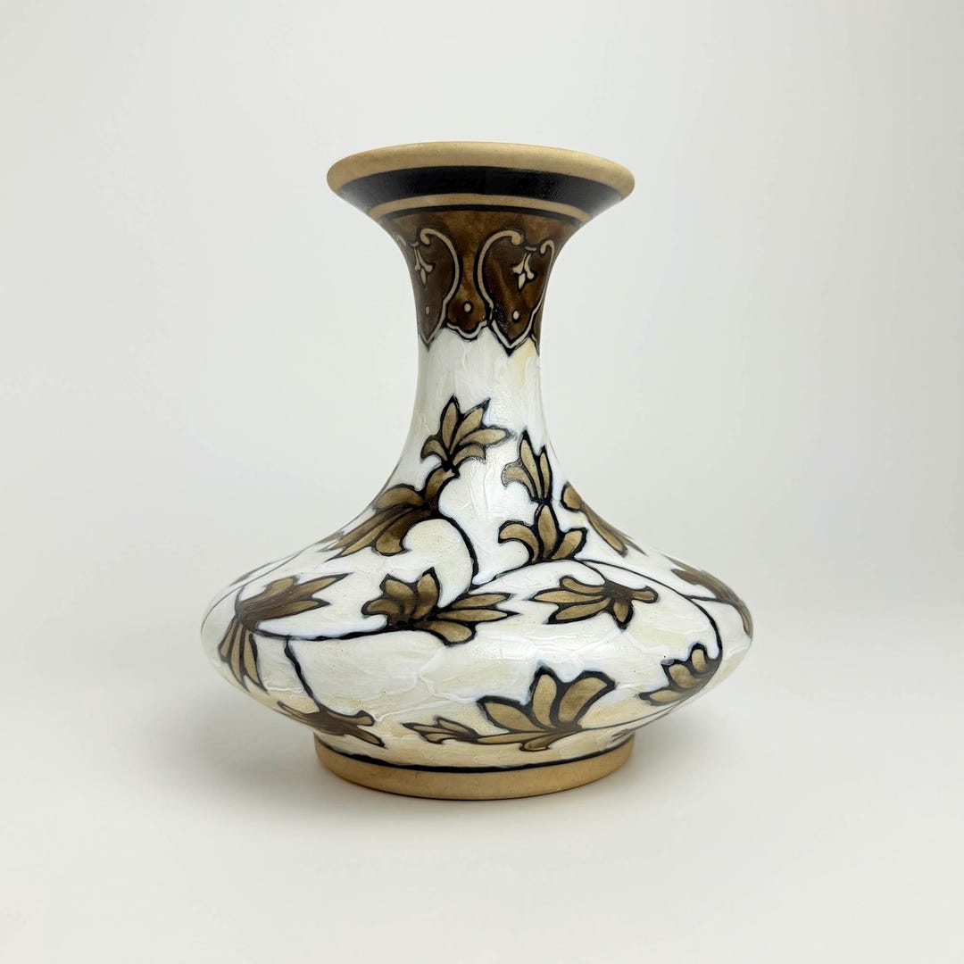 Vintage Cizhou Kiln Chinese Peony Floral Patterned Sgraffito Ceramic ...