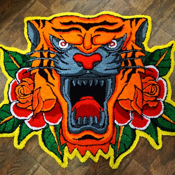 American Traditional Tattoo Rug - Etsy