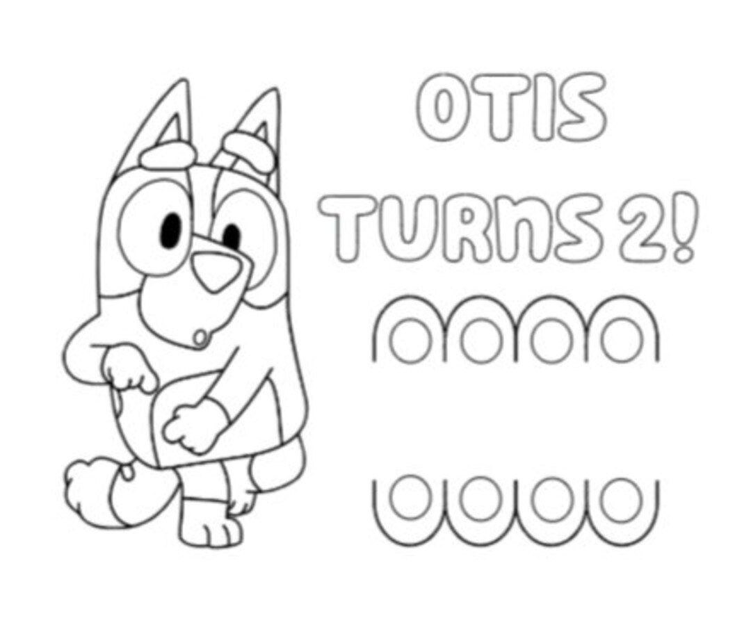 Blue Dog Colouring in Party Favour - Etsy Australia