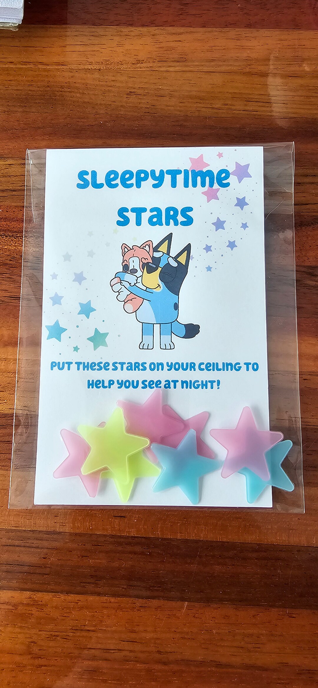 Bluey and Bingo Sleepy Time Stars - Etsy UK