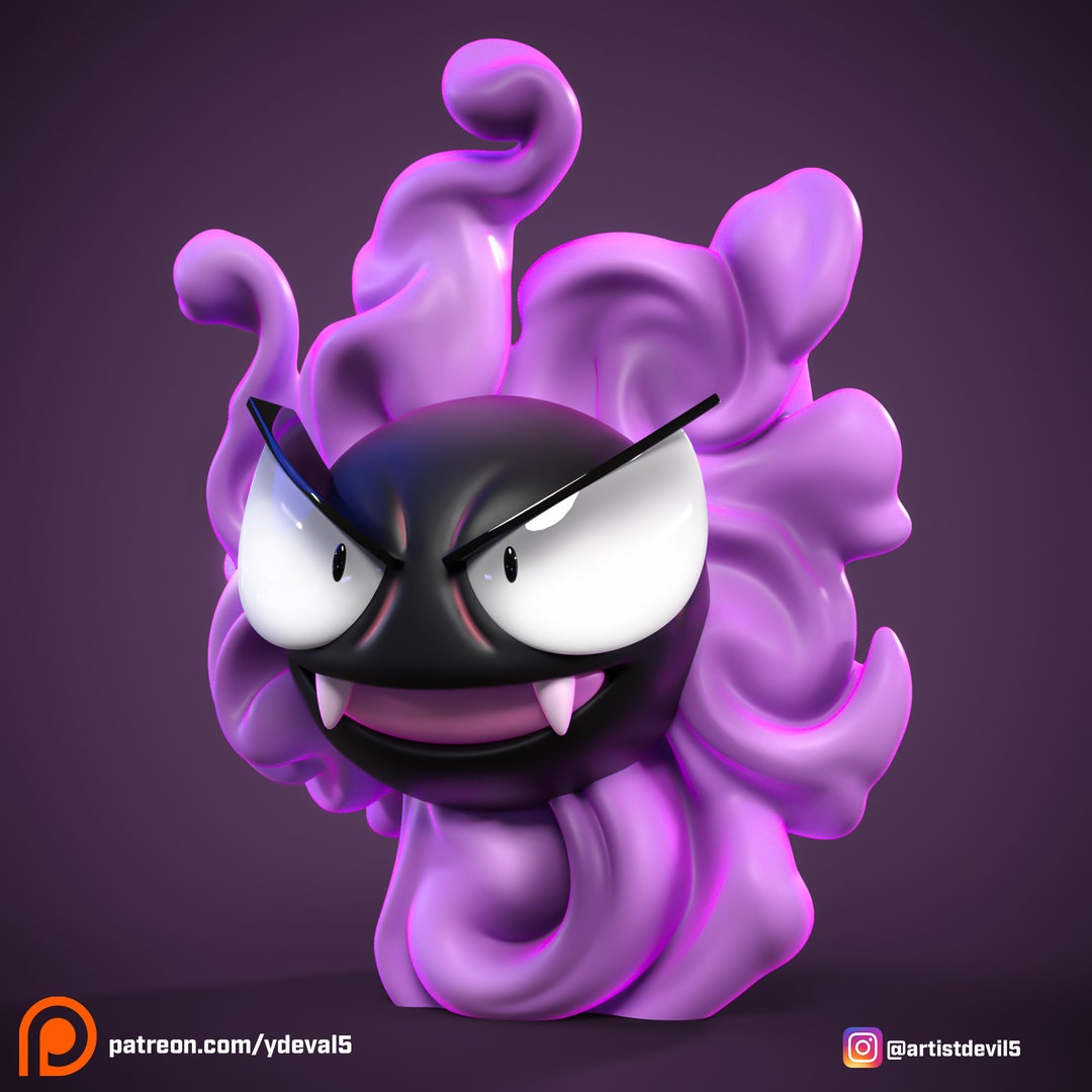 GASTLY Figurine Model| Multiple Sizes | Fully Colored or Uncolored - Etsy