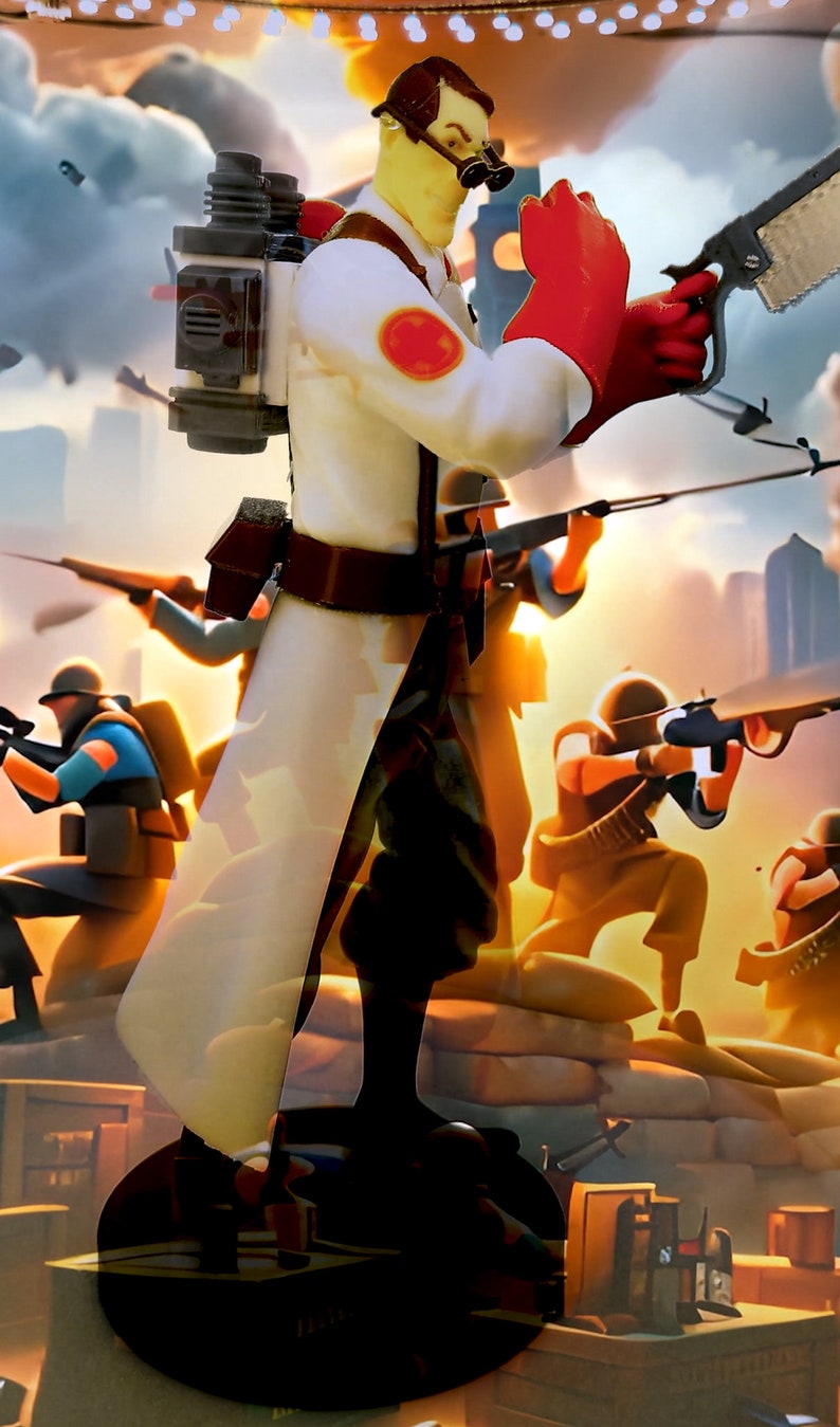 Team Fortress 2 Medic Model Figure: 6 or 11 Inch, Painted/unpainted - Etsy