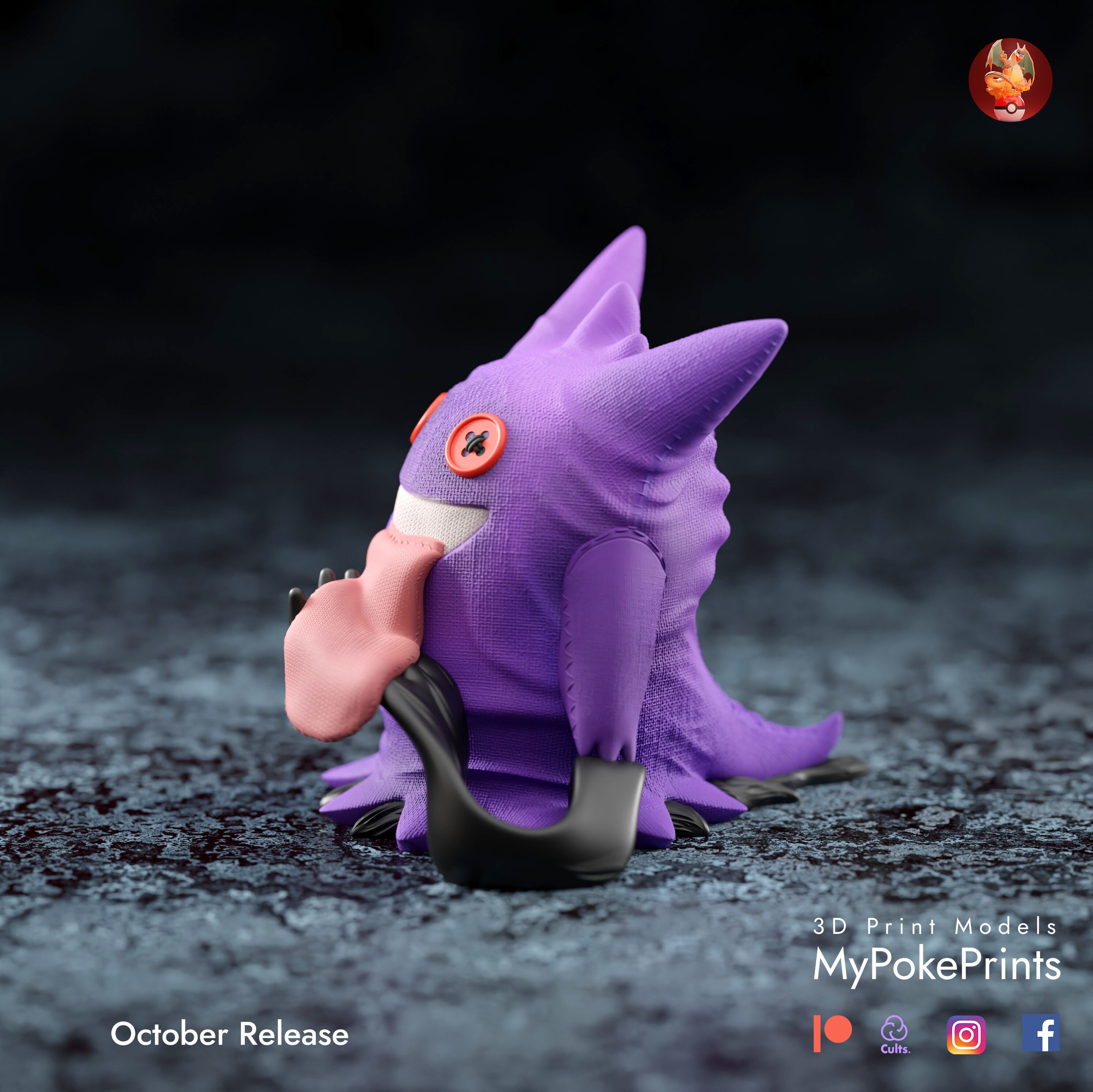 Gengar Mimikyu Model Figurine Multiple Sizes Fully Colored - Etsy Australia