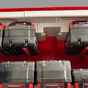 M18 Battery Rack for Milwaukee Packout Compact Tool Box M18 Battery Rack | Fit up to 8 Batteries ...