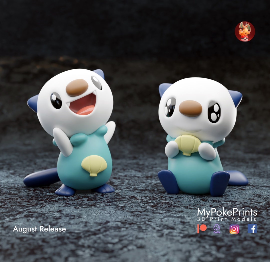 Oshawott Figure Multiple Poses Custom Sizes and Color - Etsy