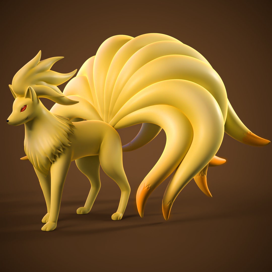 NINETALES Figurine Model Multiple Sizes Fully Colored or Uncolored - Etsy