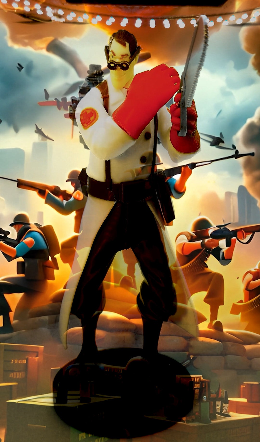 Team Fortress 2 Medic Model Figure: 6 or 11 Inch, Painted/unpainted - Etsy