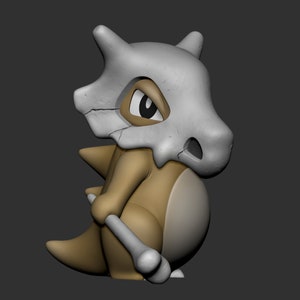 CUBONE Figurine Model Multiple Sizes Fully Colored or Uncolored - Etsy
