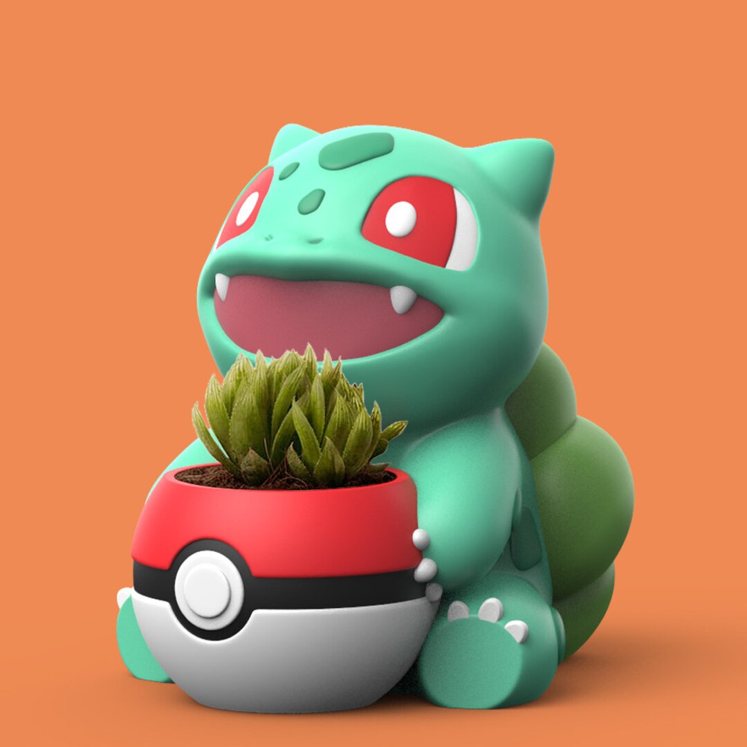 BULBASAUR PLANTER Figurine Model Multiple Sizes Fully Colored or ...
