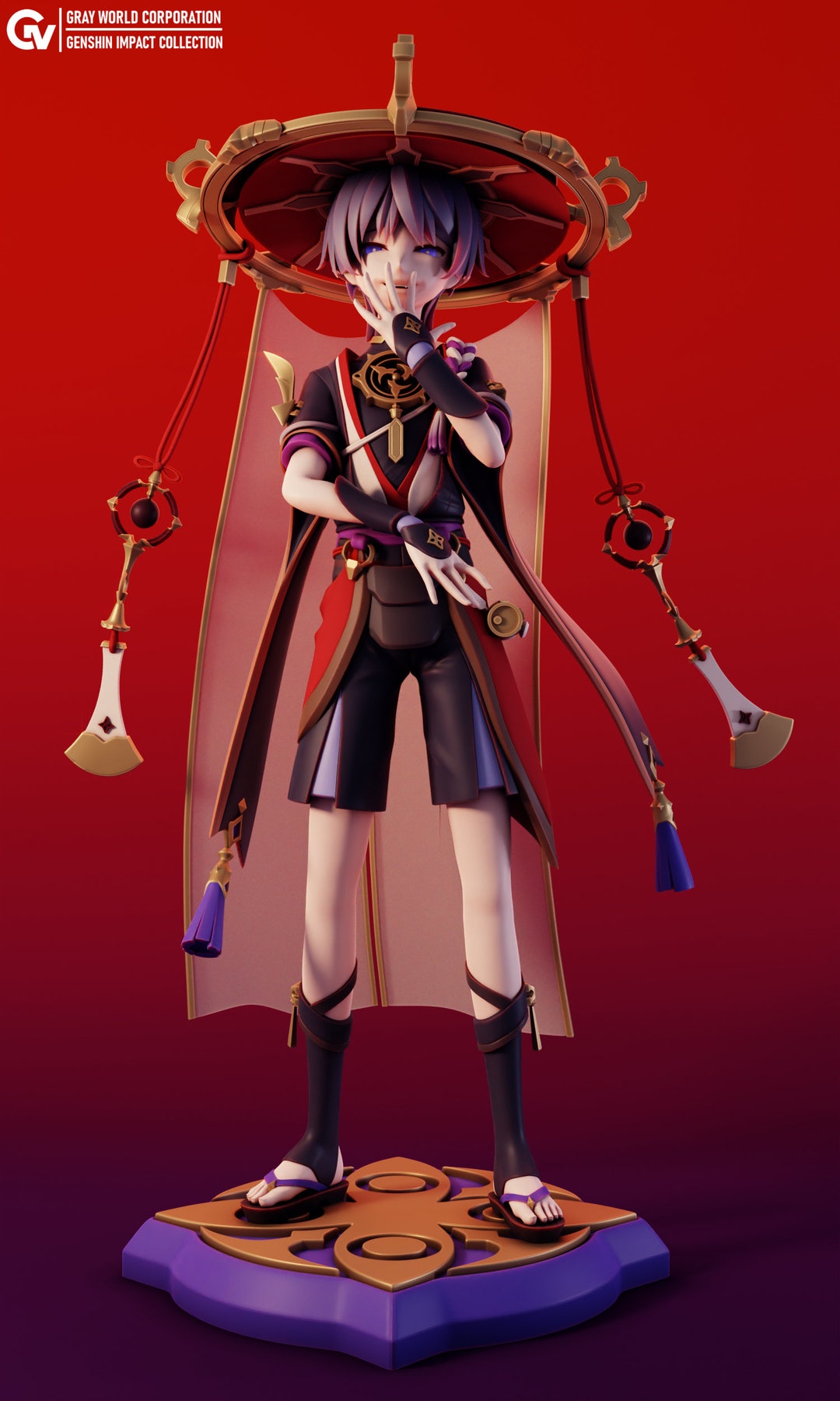 Scaramouche Genshin Impact Model Figure Fully Colored or DIY Unpainted ...