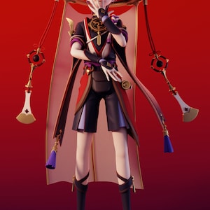 Scaramouche Genshin Impact Model Figure Fully Colored or DIY Unpainted ...