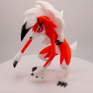 LYCANROC MIDNIGHT Figurine Model Multiple Sizes Fully Colored or ...