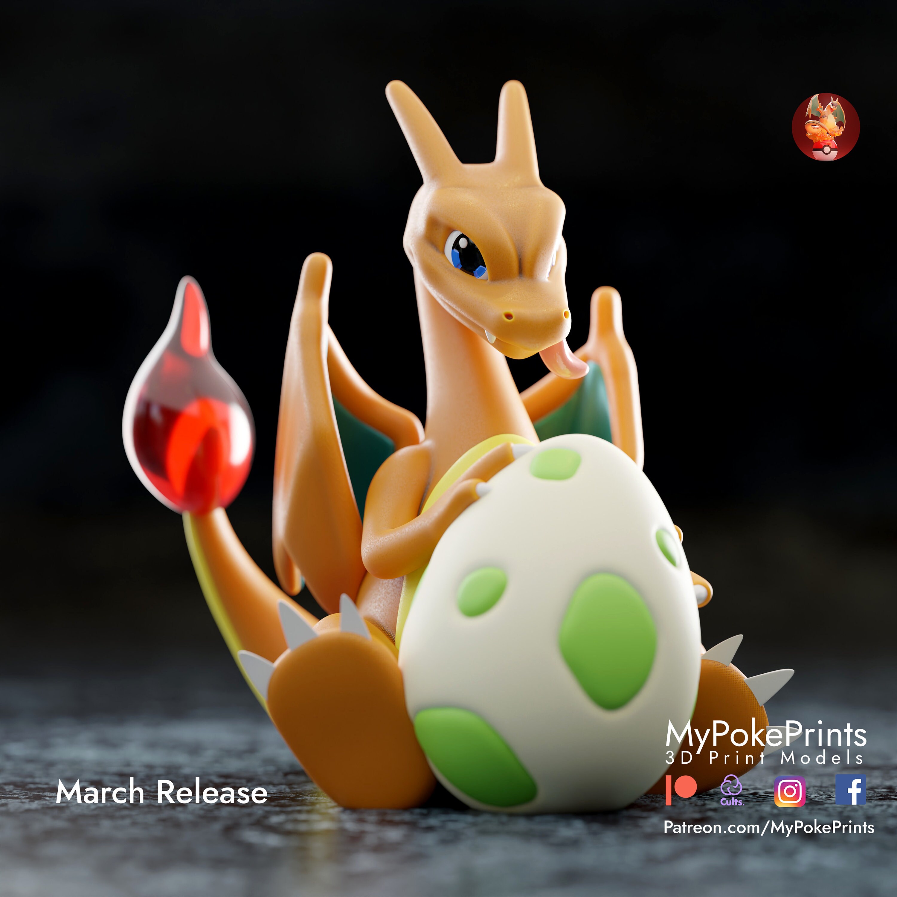 Charizard With Egg Cute Cartoon Model Figurine Multiple - Etsy