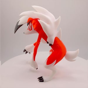 LYCANROC MIDNIGHT Figurine Model Multiple Sizes Fully Colored or ...