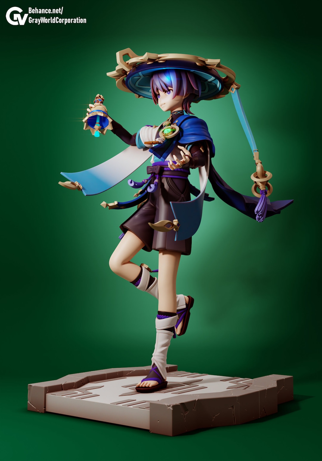Wanderer | Model Figure | Fully Colored or DIY Unpainted | Custom Sizes ...