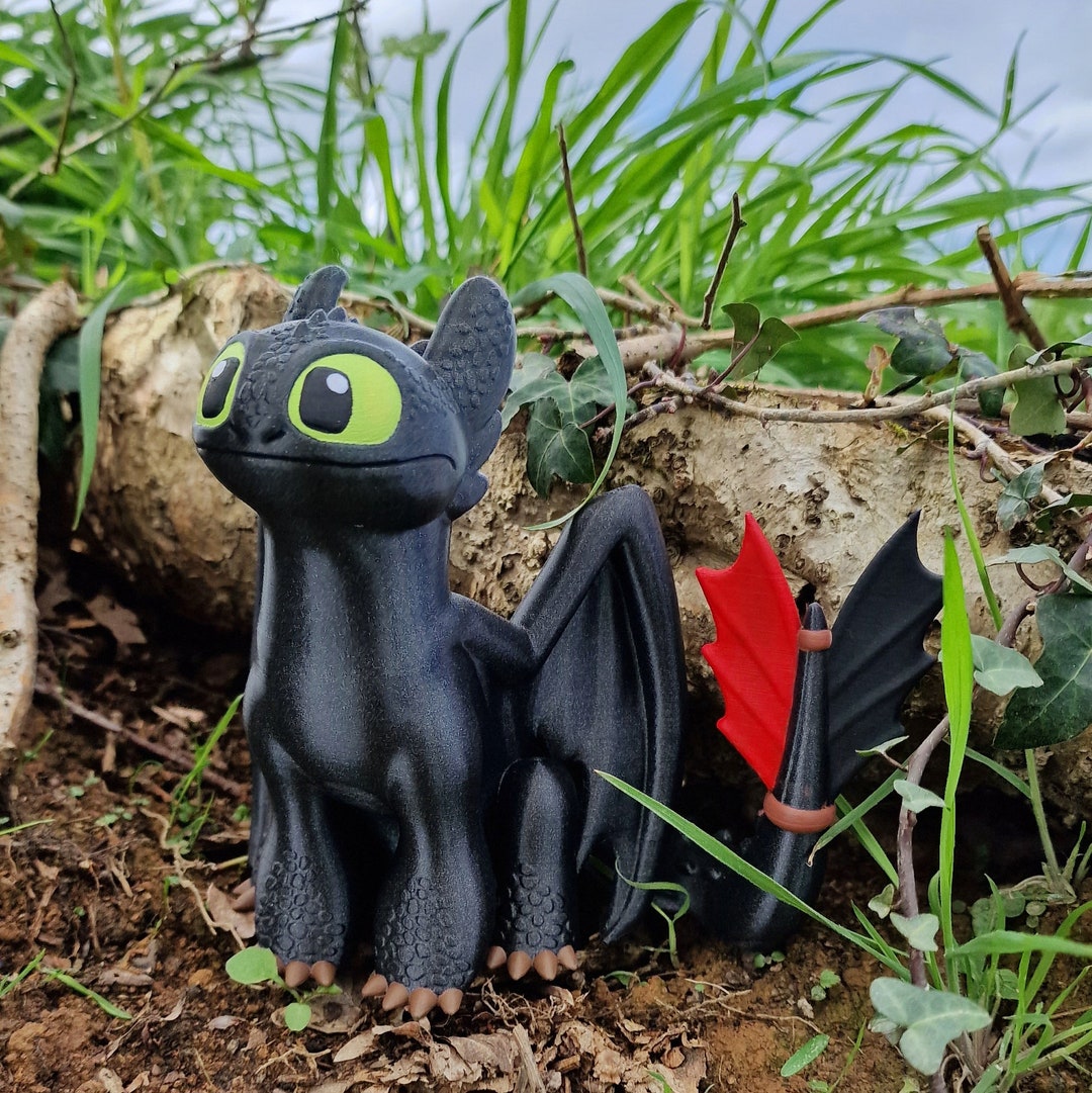 CUTE TOOTHLESS Figurine Model Multiple Sizes Fully Colored or Uncolored ...