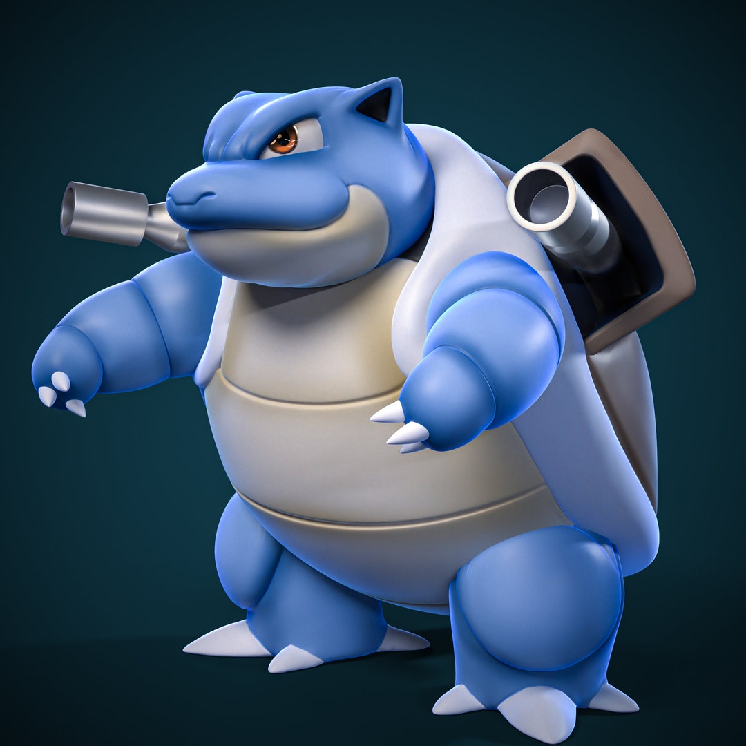 BLASTOISE Figurine Model Multiple Sizes Fully Colored or Uncolored ...