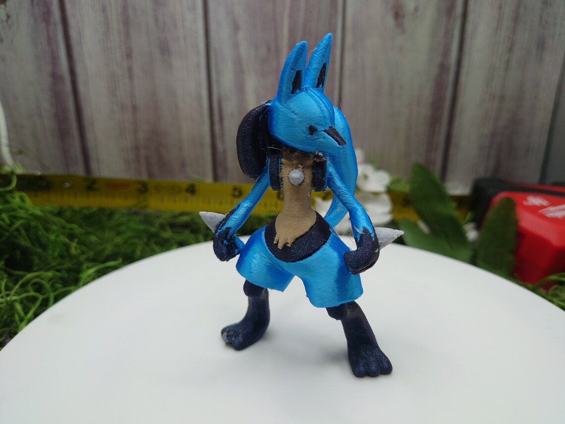Lucario Fully Colored Figurine Model Multiple Sizes No - Etsy