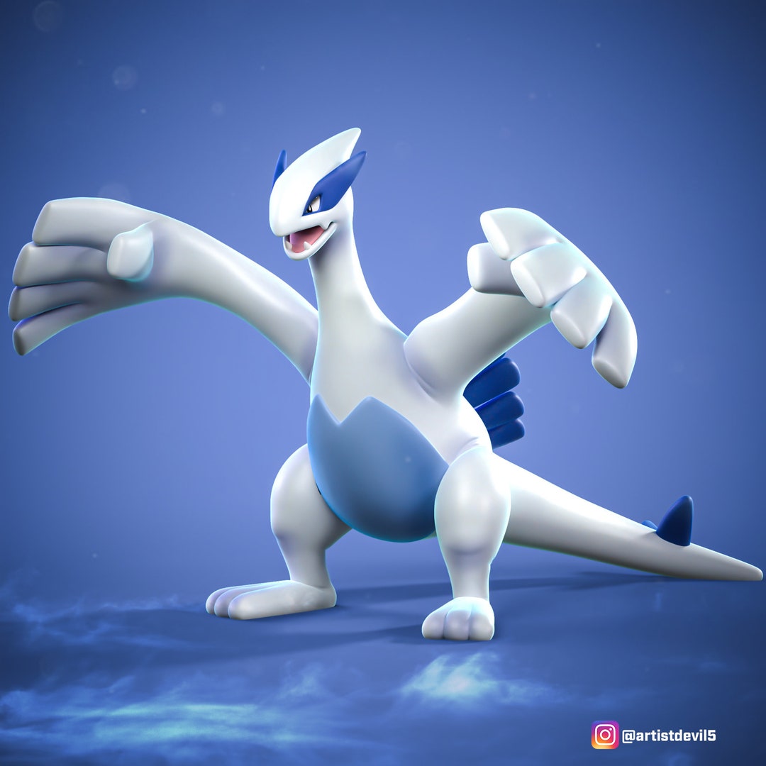 LUGIA LEGENDARY Figurine Model Multiple Sizes Fully Colored or ...