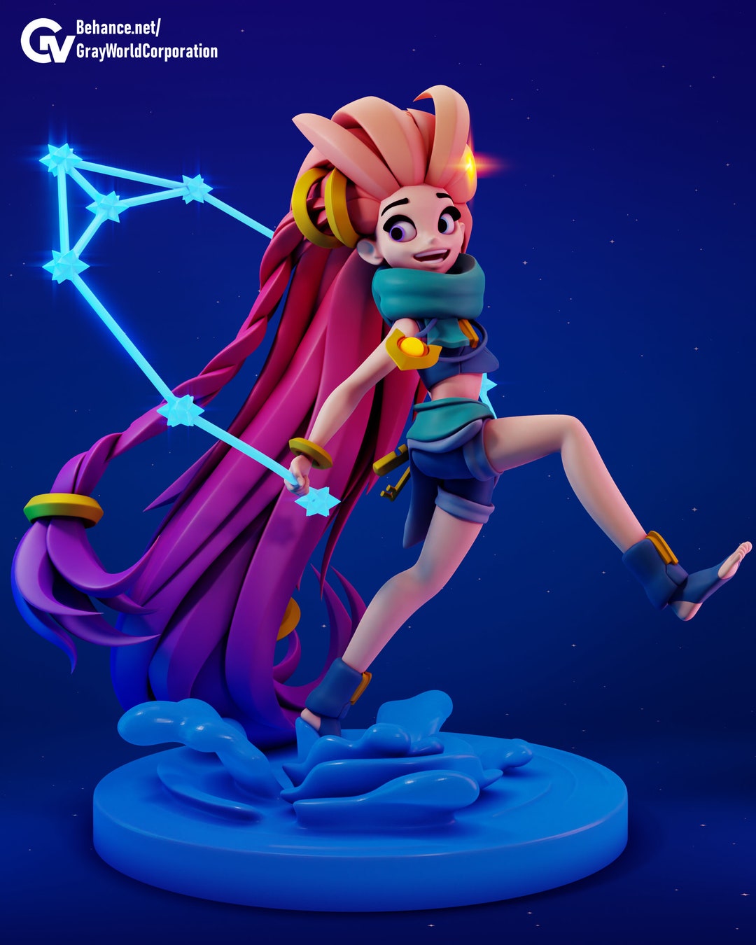 Zoe | League Model Figure | Fully Colored or DIY Unpainted | Custom ...