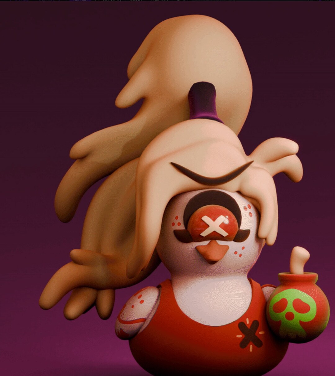 Hazbin Hotel Cherry Bomb Duck Figurine Model| Multiple Sizes | Fully ...