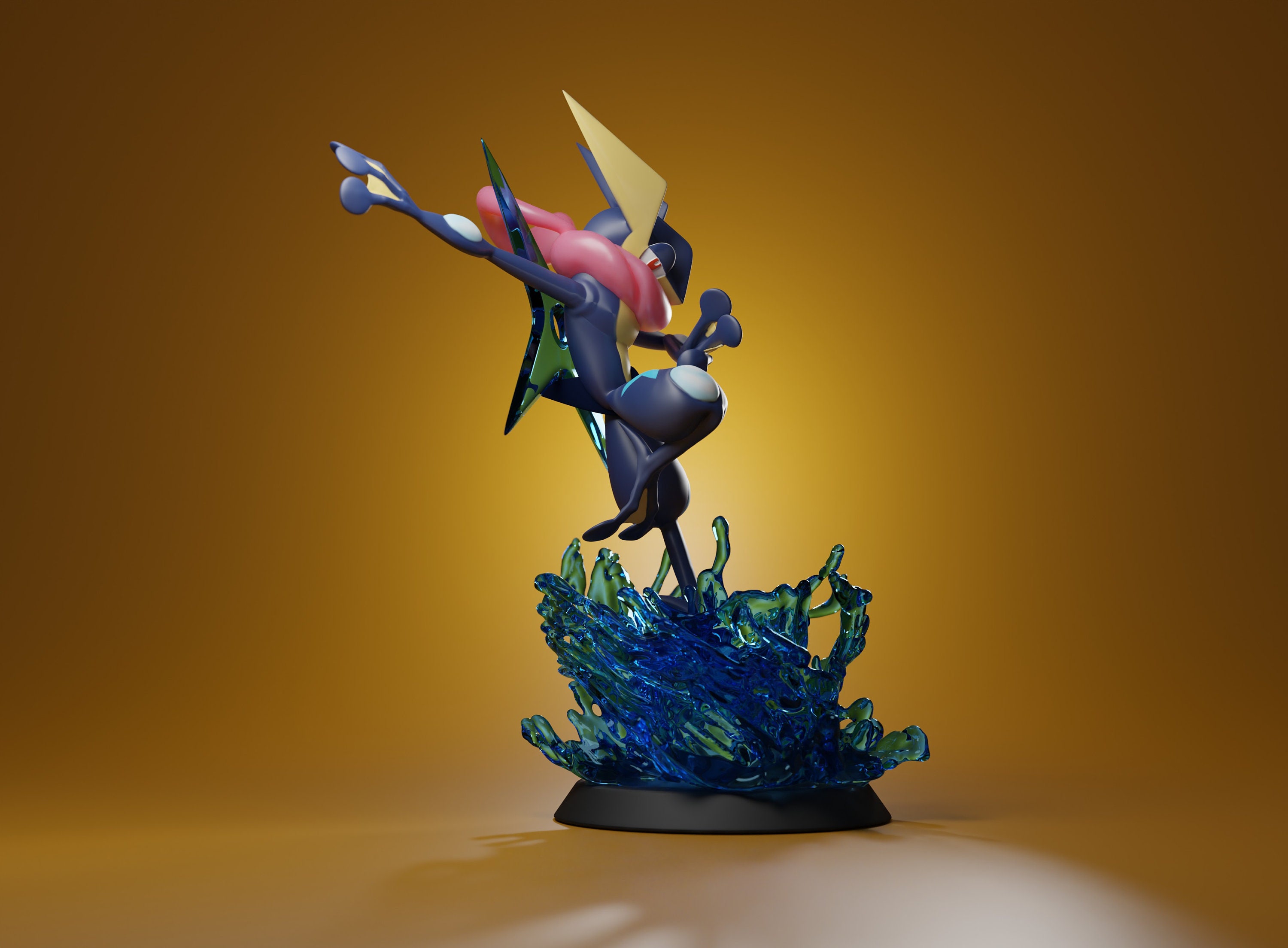 Greninja Model Figurine Multiple Sizes Fully Colored or - Etsy UK