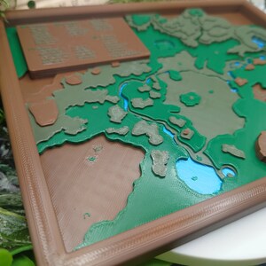 Map of Hyrule Fully Colored Custom Sizes With Landmarks and 3D Depth ...