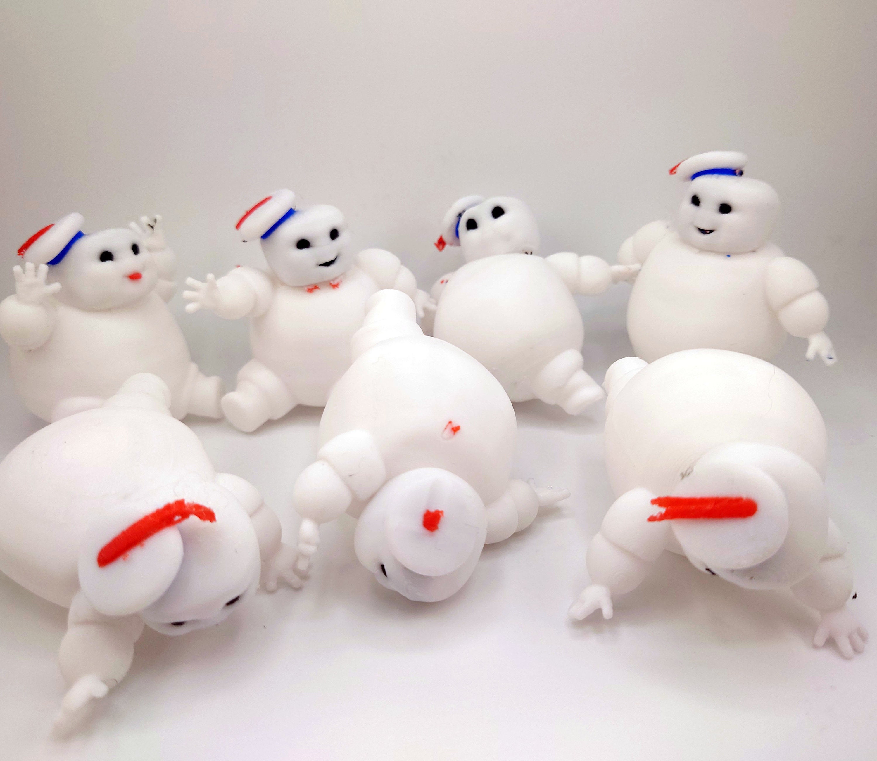 Ghostbusters 7 Pack Mini Stay Puft Marshmallow Men Figurines Custom ...