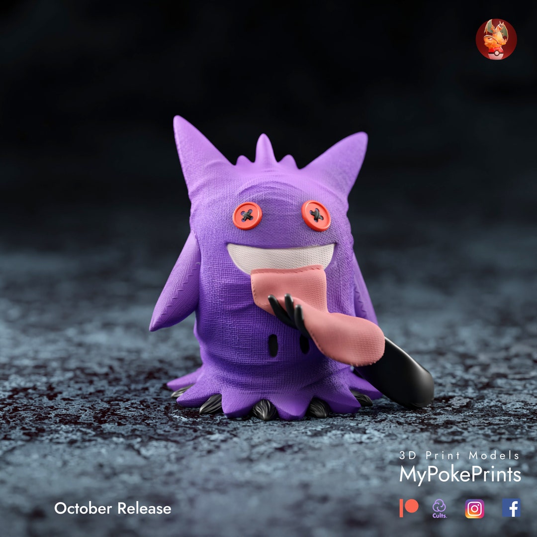 Gengar Mimikyu Model Figurine Multiple Sizes Fully Colored or Uncolored ...