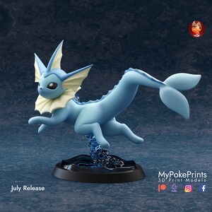 Vaporeon Model Figure Figurine Custom Sizes Multicolor - Etsy