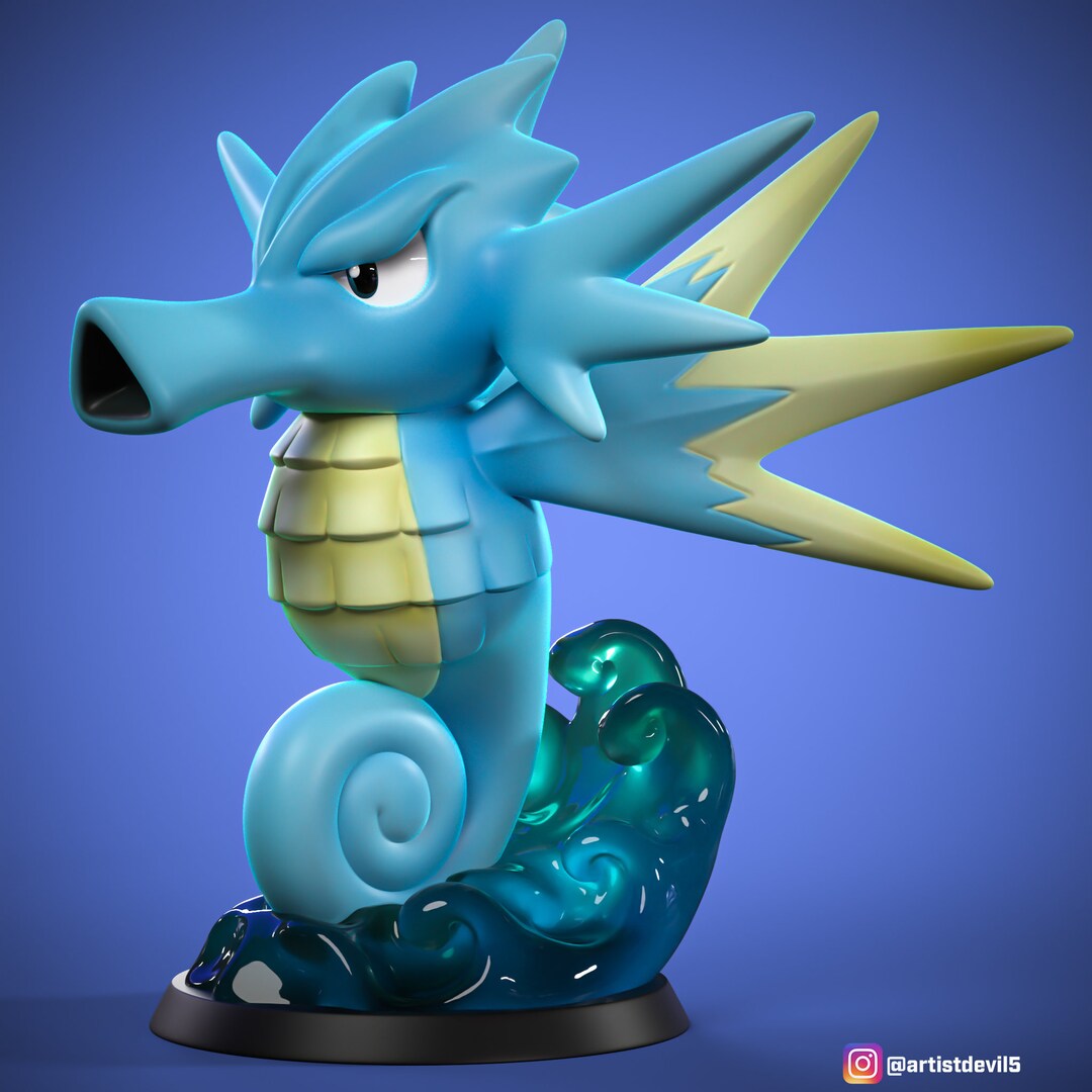 SEADRA Figurine Model Multiple Sizes Fully Colored or Uncolored - Etsy