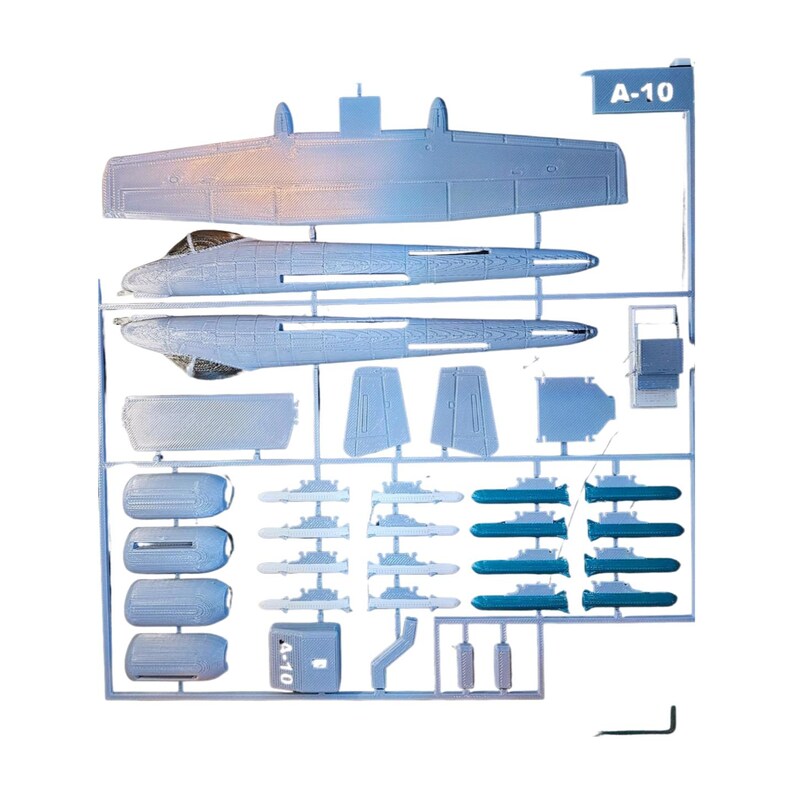 A10 Warthog Plane Kit Card With Optional Light up LEDS | No‑glue Snap ...