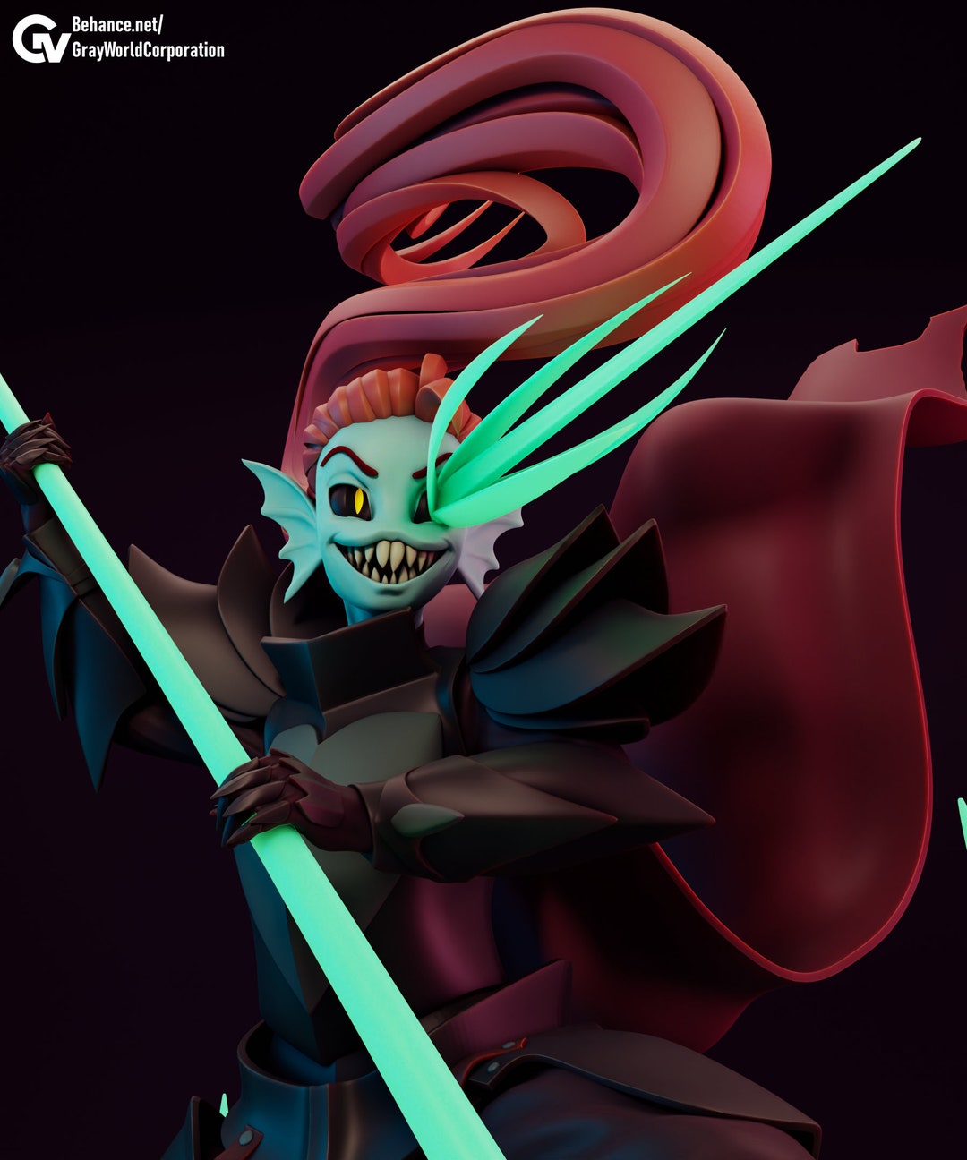 Undyne Undertale Model Figure Fully Colored or DIY Unpainted Custom ...